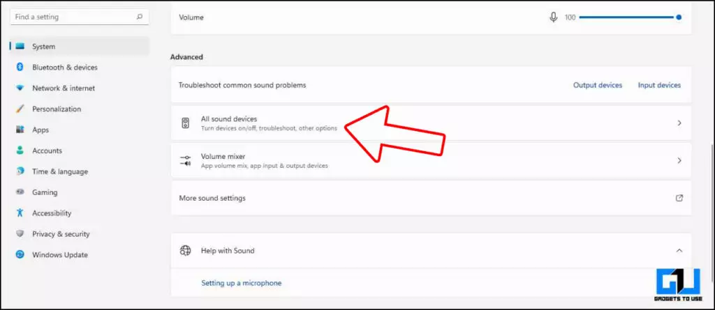 آواز جي معيار کي بهتر ڪرڻ لاءِ Windows 11 ۾ سڀني سائونڊ ڊيوائسز تي وڃو