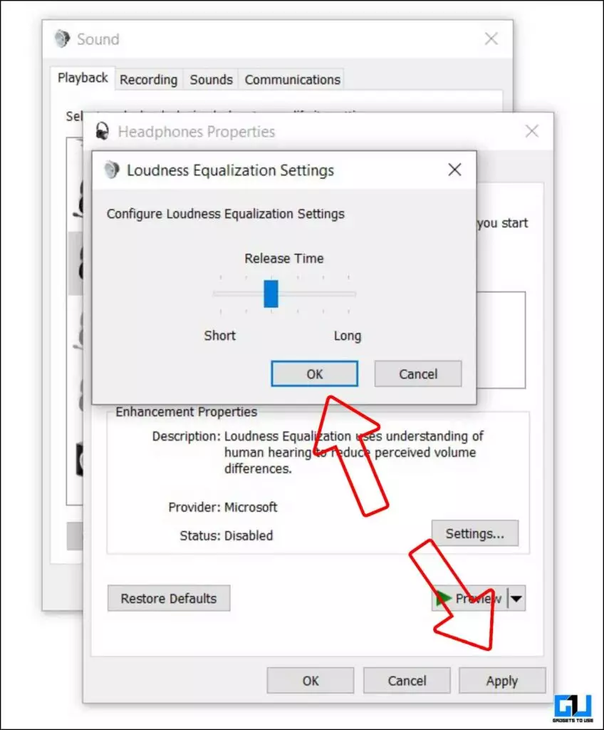 Izenačevanje glasnosti v sistemu Windows