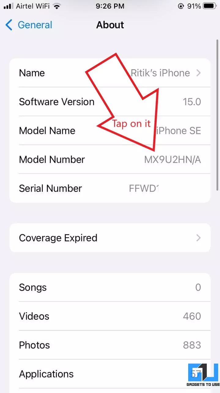 3 Paraan para Matukoy, I-verify ang Numero ng Modelo ng Iyong iPhone at iPad Gamit ang Apple 11101_2