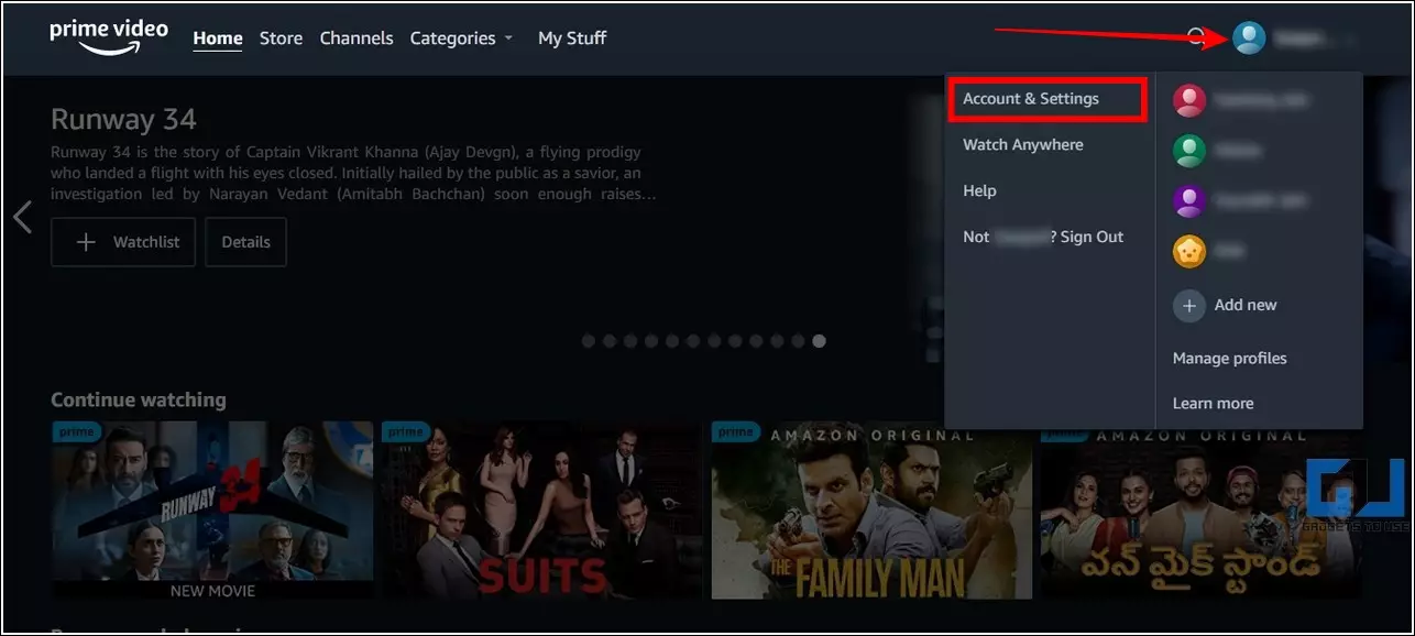 4 formas de ocultar el historial de visualización y búsqueda de Amazon Prime Video 11162_2