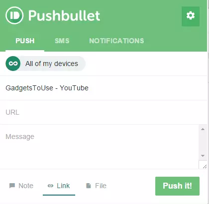 Pushbullet Żid Karatteristika Universali ta' Kopja u Pejst ma' Chrome u Firefox 1208_2