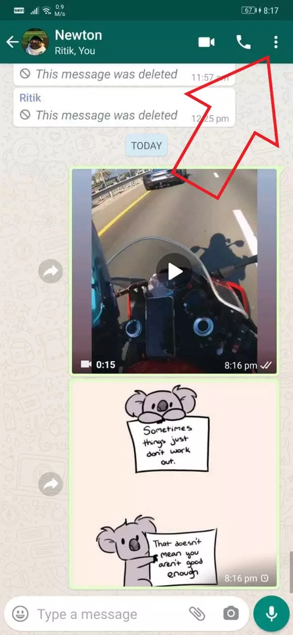 WhatsApp-dagi kontakt chatlari va guruhlarini o'chirish