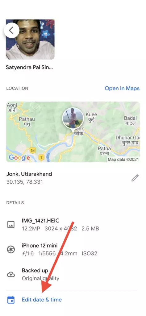 Google फ़ोटो का उपयोग करके Android पर फ़ोटो दिनांक और समय कैसे बदलें 17796_2