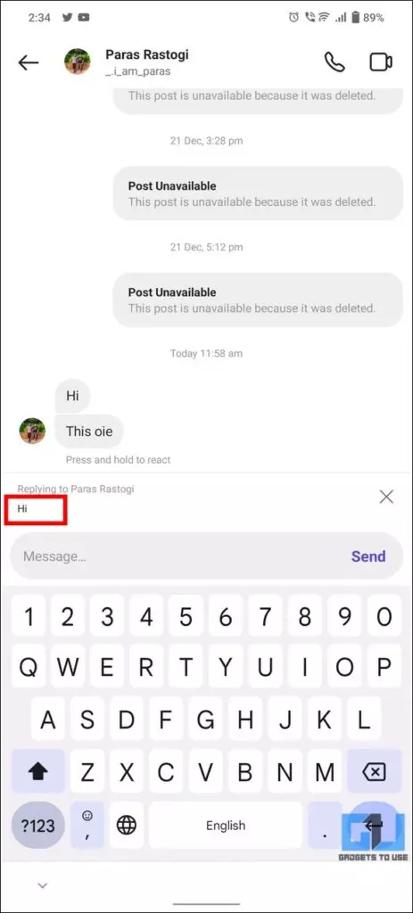 Top 5 způsobů, jak odpovědět na konkrétní zprávu na Instagram Direct Message 18919_6