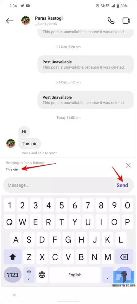 Top 5 způsobů, jak odpovědět na konkrétní zprávu na Instagram Direct Message 18919_9