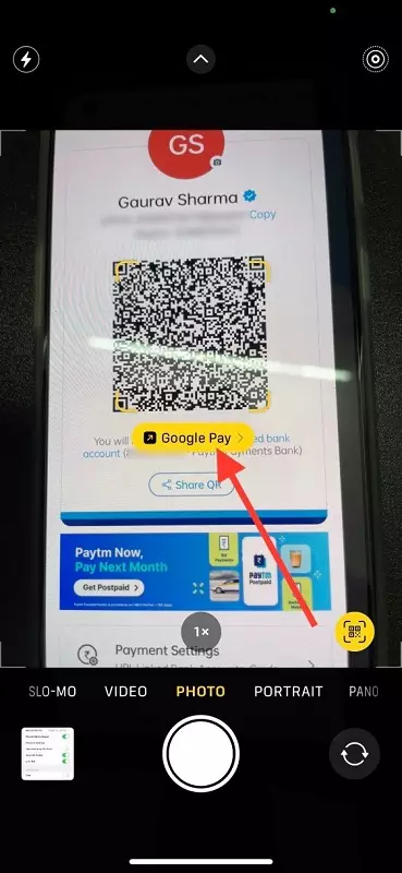 Com escanejar codis QR UPI per fer el pagament amb la càmera de l'iPhone 27463_3