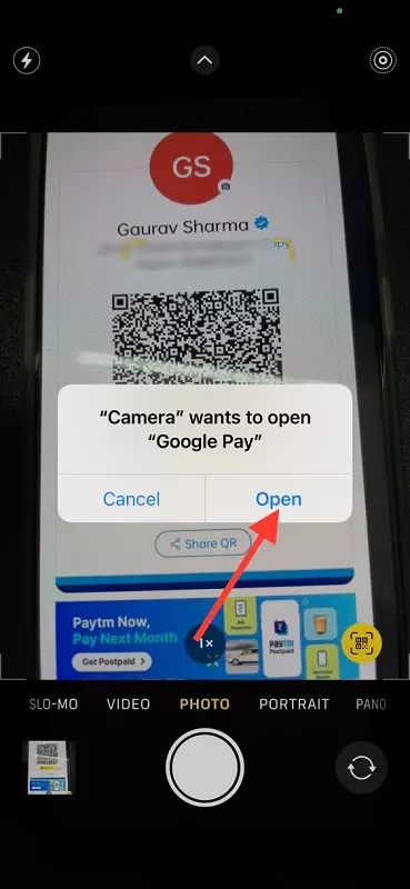 Com escanejar codis QR UPI per fer el pagament amb la càmera de l'iPhone 27463_4