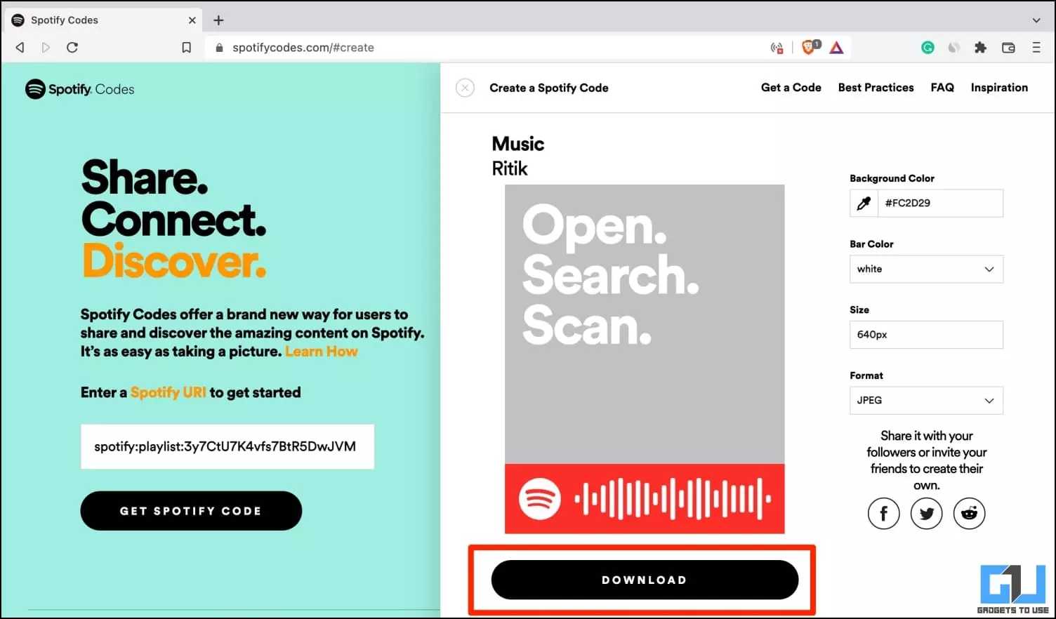 Come creare, utilizzare e scansionare codici Spotify su Android, iOS, PC 28467_11