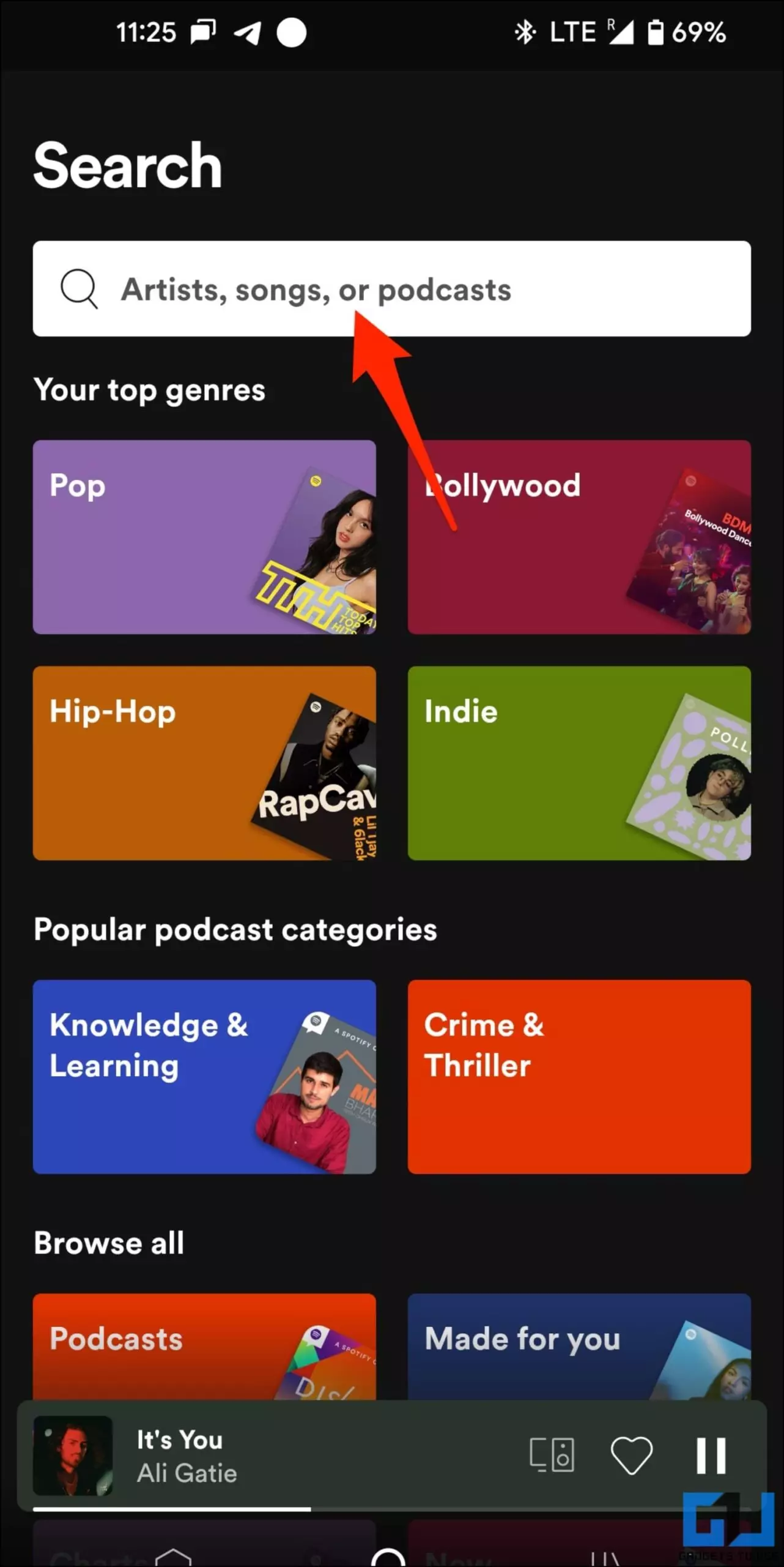 Skenirajte Spotify kod na telefonu