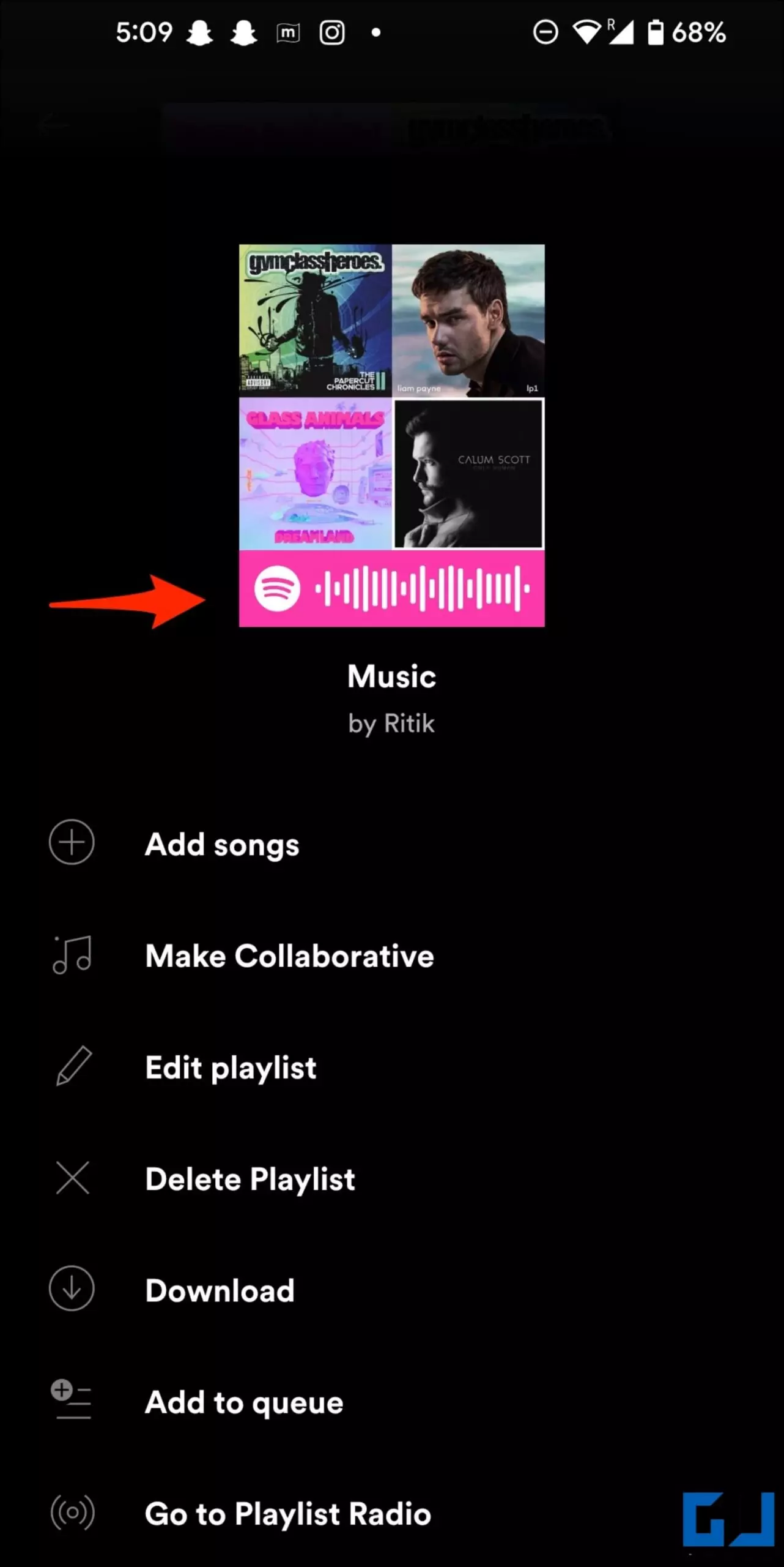 Spotify Code Android iOS ясагыз