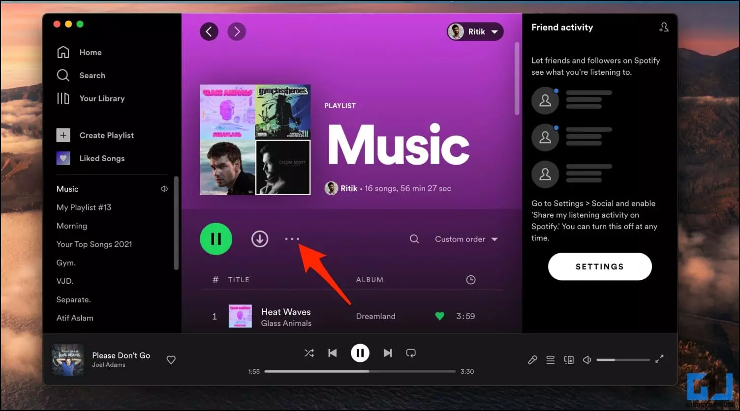 Napravite Spotify kod na računalu