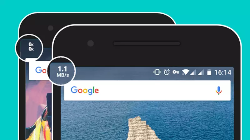 Cómo mostrar la velocidad de carga y descarga en la barra de estado en Android