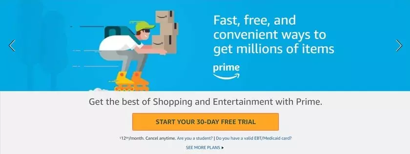 Si të merrni anëtarësimin në Amazon Prime falas për 14 ditë pa detaje të kartës 28850_3