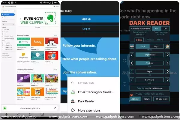 Android'та Chrome Extensions урнаштырыгыз