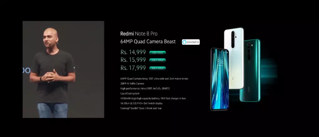 Redmi Note 8 Pro Yakatangwa muIndia Kutanga paRs. 14,999: Yakazara Specs & Kuwanikwa 30364_3