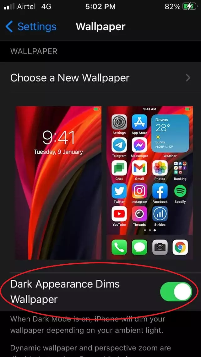 آئی فون پر مدھم وال پیپر کو غیر فعال کریں (iOS 13 اور iOS 14)
