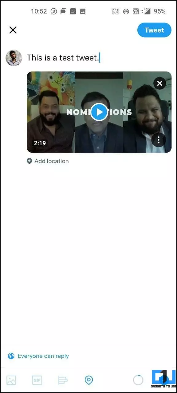 Alŝutu Videon de Twitter Poŝtelefona App