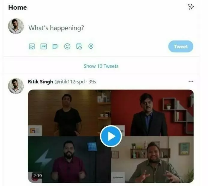 Carregar vídeo incompatível no Twitter