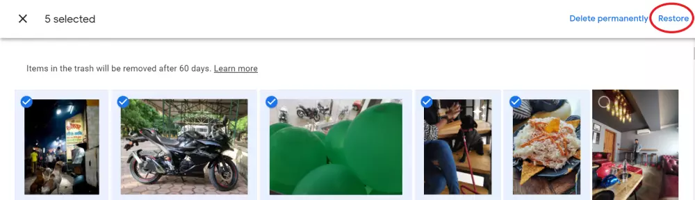 Google Photos માંથી કાઢી નાખેલ ફોટા, વિડીયો કેવી રીતે પુનઃપ્રાપ્ત કરવા 34100_6