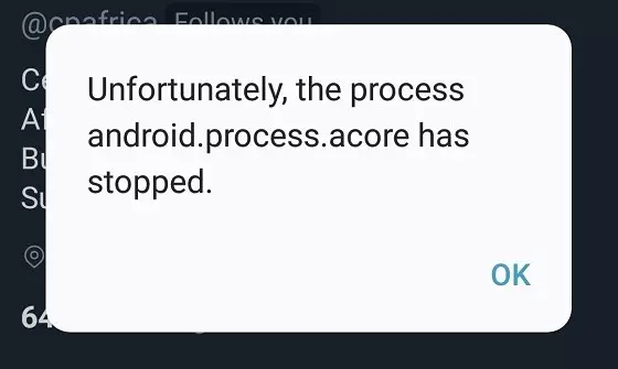 Fa'asa'o le "android.process.acore ua taofi" Error i le Android