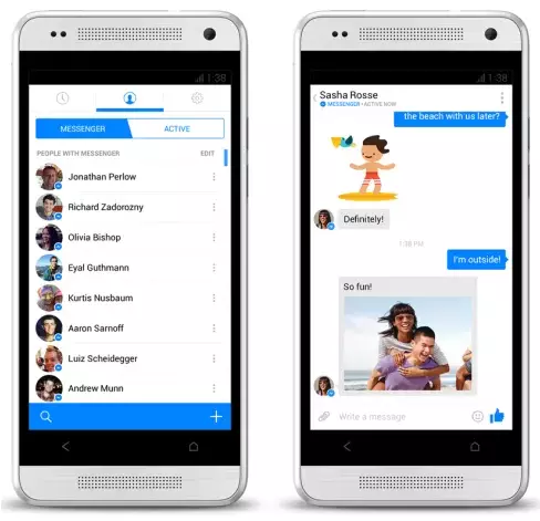 Facebook Messenger sing dianyari saiki kasedhiya kanggo Android lan iOS 4078_1