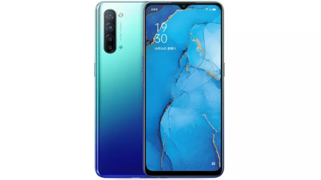 OPPO Reno3 5G MediaTek Dimensity 1000L SoC-rekin abian jarri da: prezioa, zehaztapen osoa 41383_1