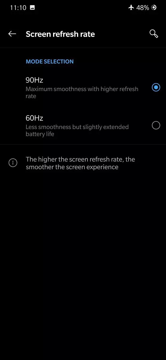 Cómo habilitar el modo True 90Hz en OnePlus 7 Pro 44642_1