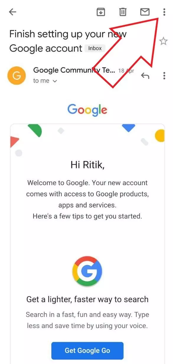 Schlummern in der Google Mail-App