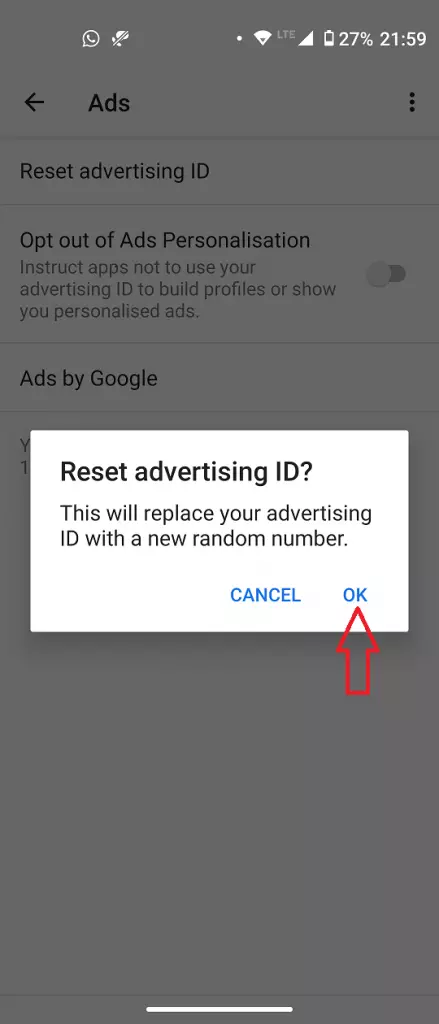 Co je reklamní ID v systému Android? Jak jej resetovat, aby omezil reklamy na vašem telefonu 5185_4