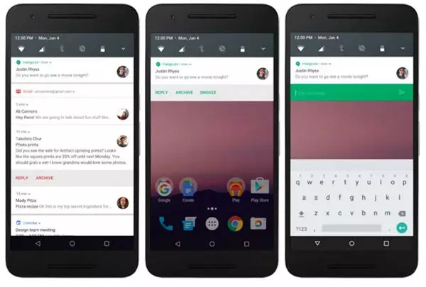 Известувања за Android Nougat