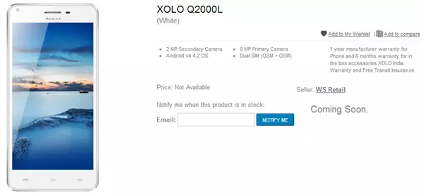 Xolo Q2000L พร้อมจอแสดงผล 5.5 นิ้ว และ Android 4.4 KitKat ราคา 10,299 5941_1