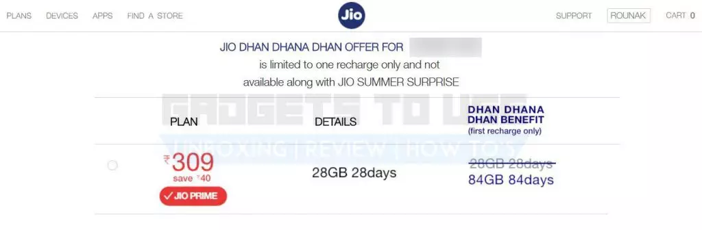 Reliance Jio Prime Dhan Dhana Dhan