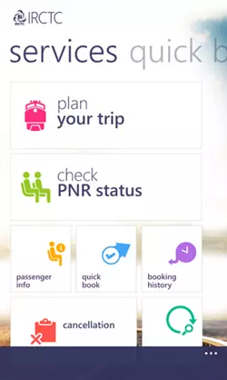 IRCTC's offisjele app lansearre foar Windows Phone en Windows 8 7990_2