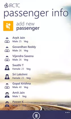 IRCTC's Official App yakhazikitsidwa pa Windows Phone ndi Windows 8 7990_6