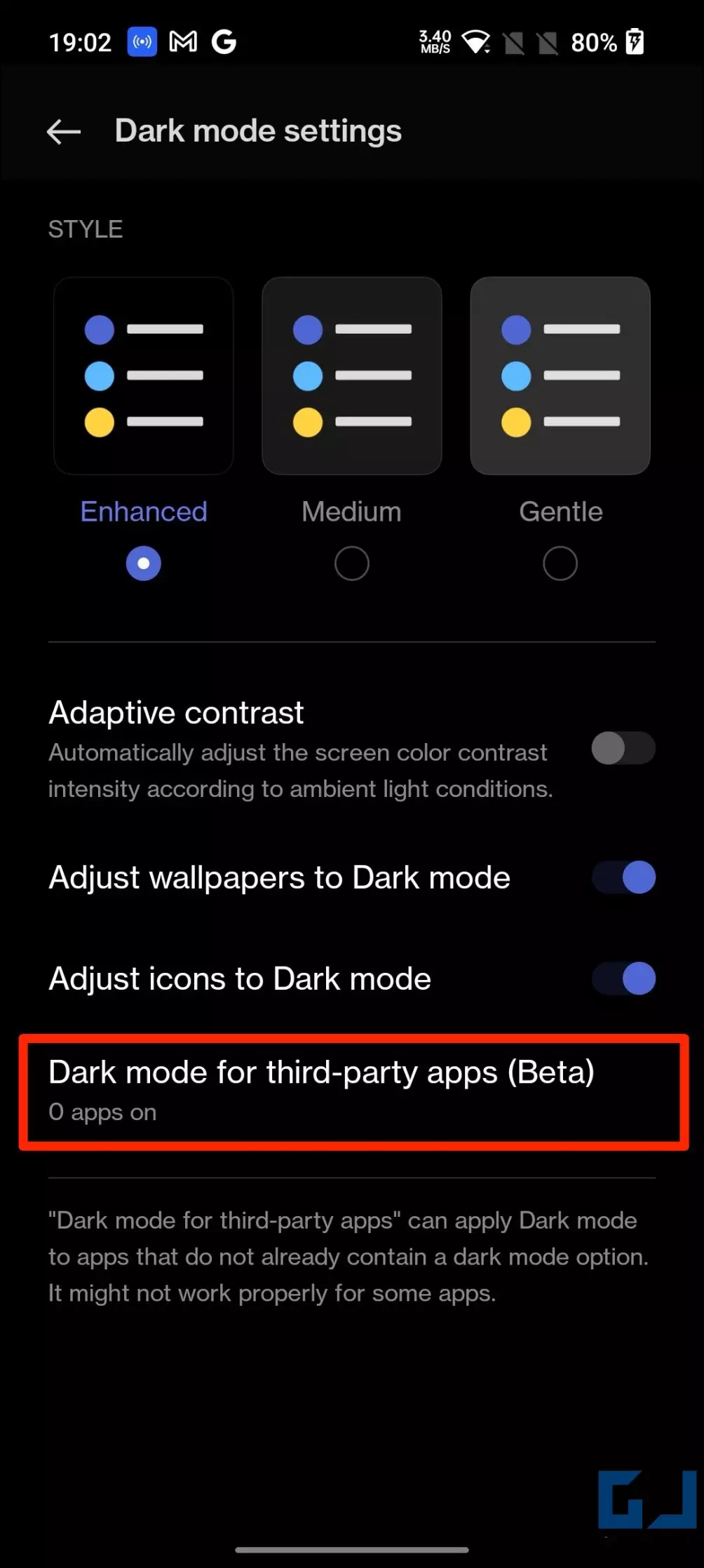 Force Dark Mode Snapchat Android