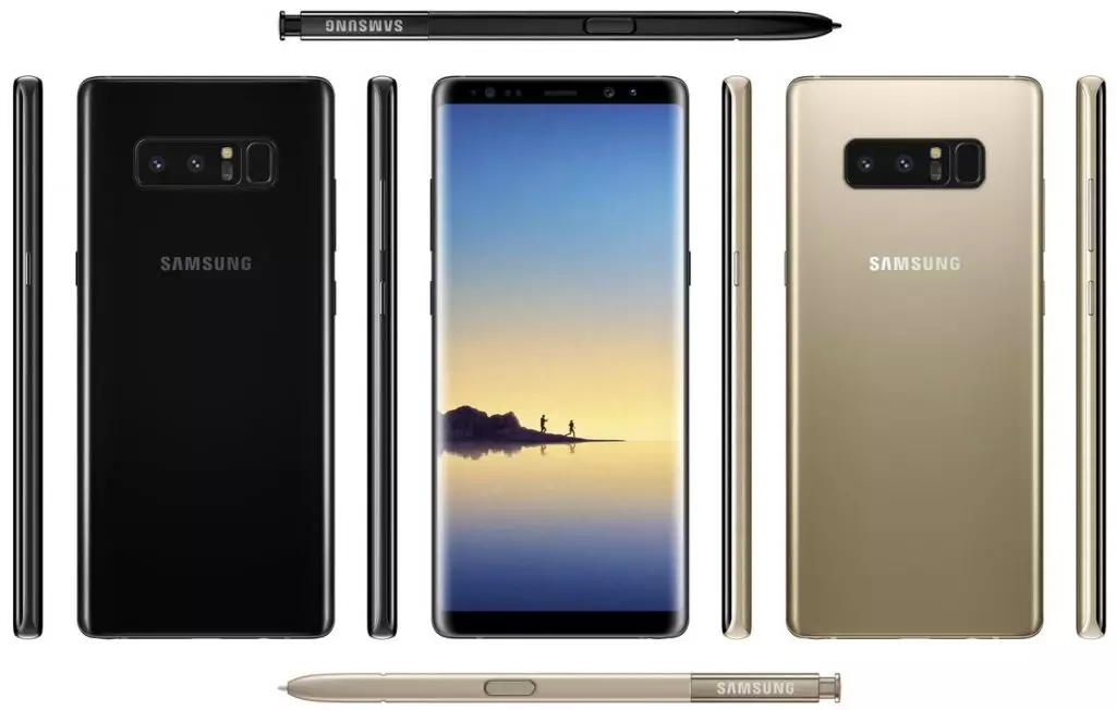 Samsung Galaxy Note 8 leeft Golden Faarf