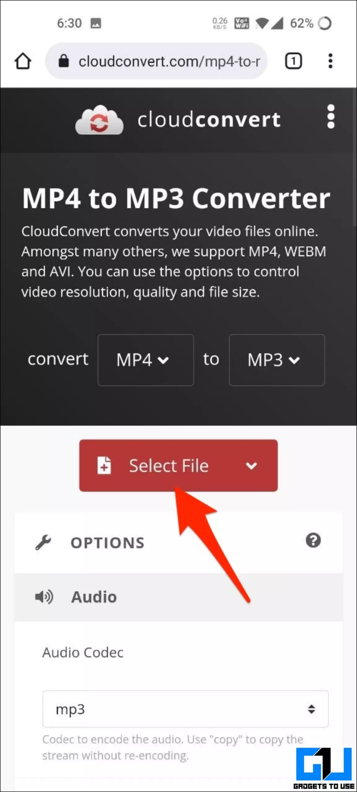 Konverter Reel Video til MP3 ved hjelp av Online Converter